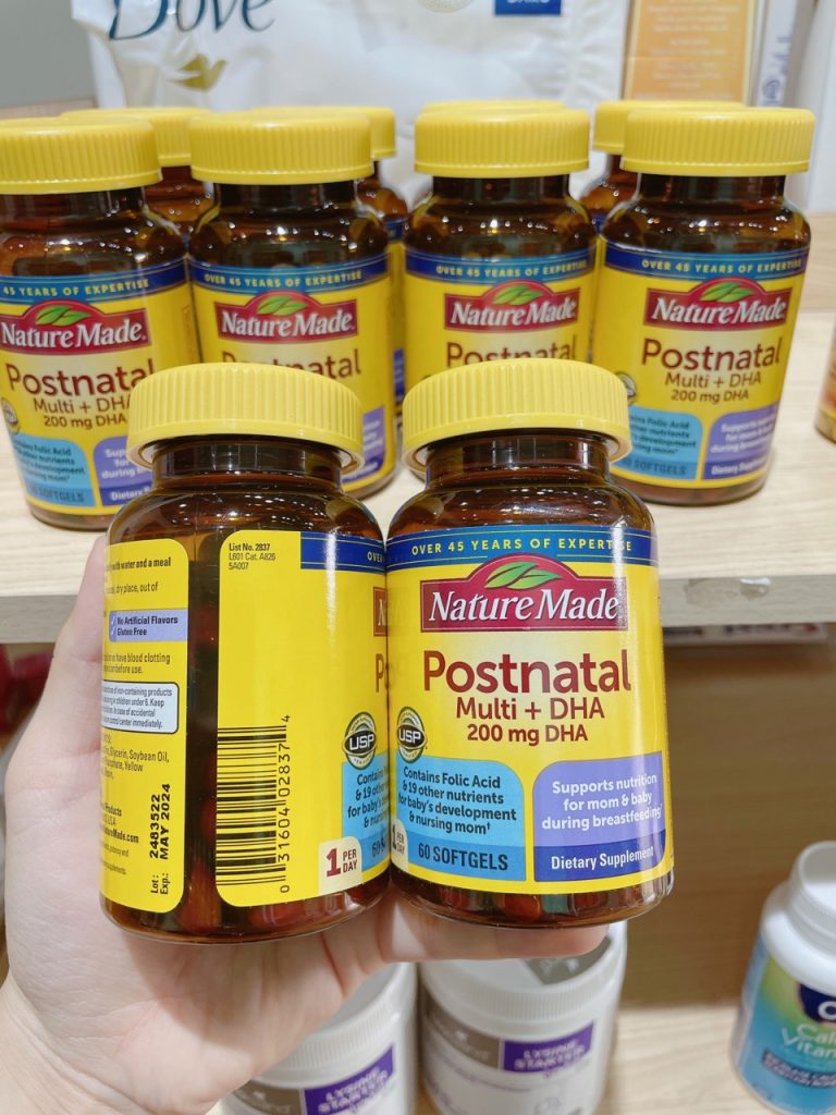 Viên Uống Nature Made Postnatal Multi + DHA 60 viên - Vinacine